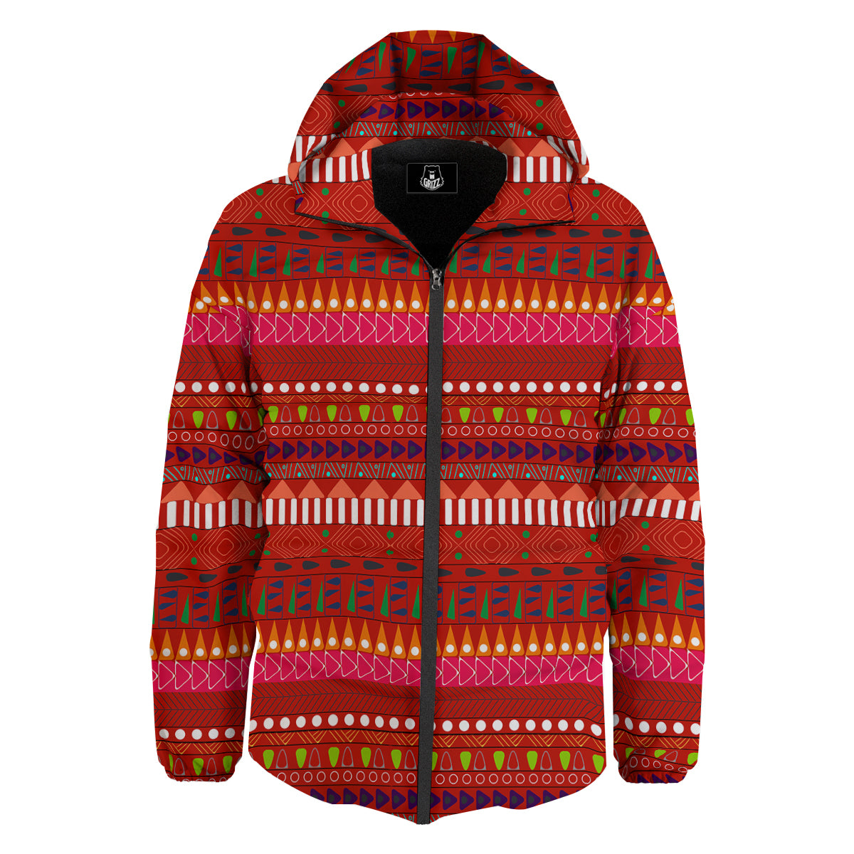 Adinkra Symbols West African Print Pattern Down Jacket