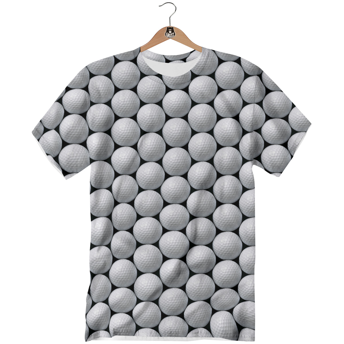 Giant Golf Ball Print Pattern T-Shirt