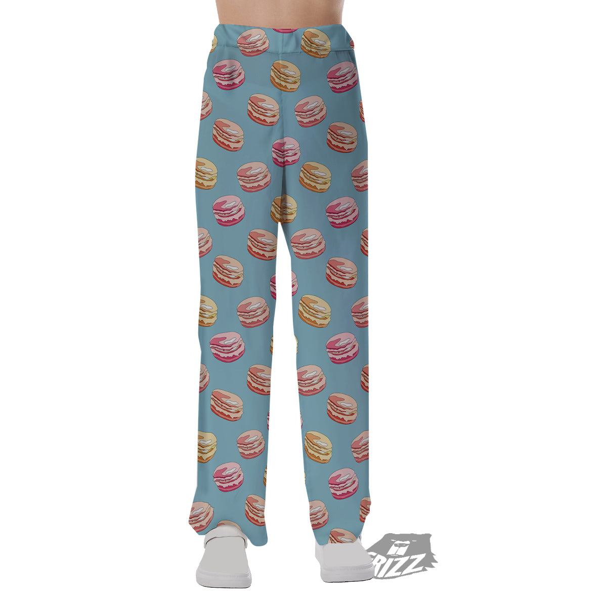 Macaron Cute Print Pattern Pajama Pants