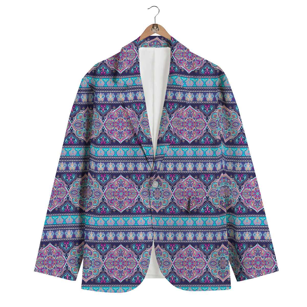 Mandala Ethnic Bohemian Print Pattern Men's Blazer