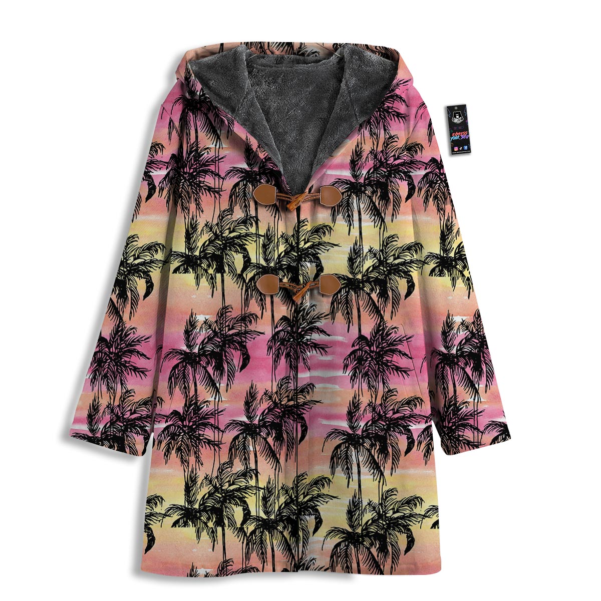 Palm Tree Sunset Print Pattern Men's Windbreaker Jacket