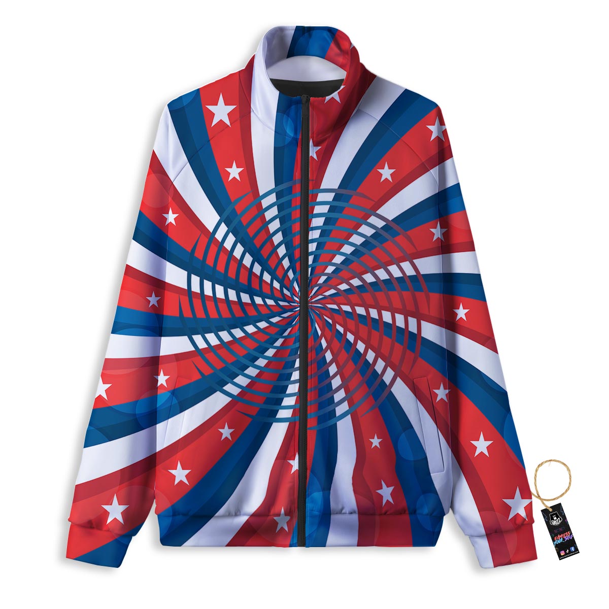 Pineapple Sliced Print Pattern Track Jacket