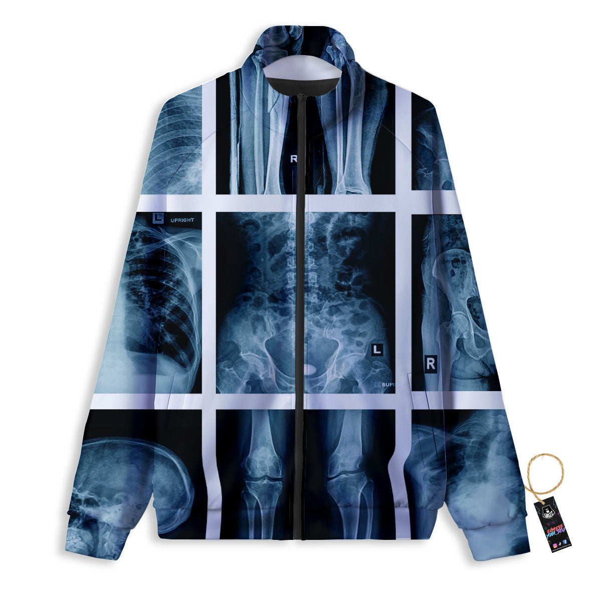 Reading Book Polar Bear Print Pattern Track Jacket