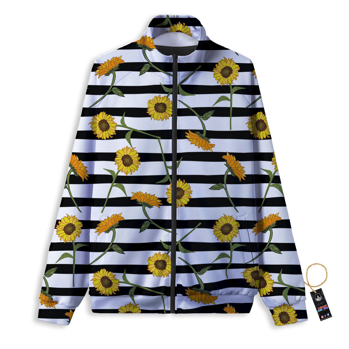 Spider Web Green And Purple Print Pattern Track Jacket