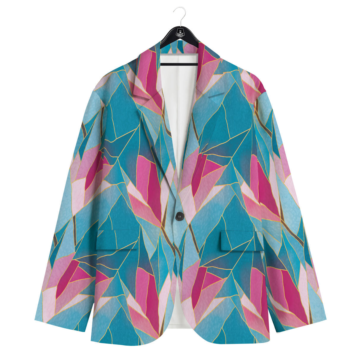 Tulip Polygon Print Pattern Men's Sport Coat