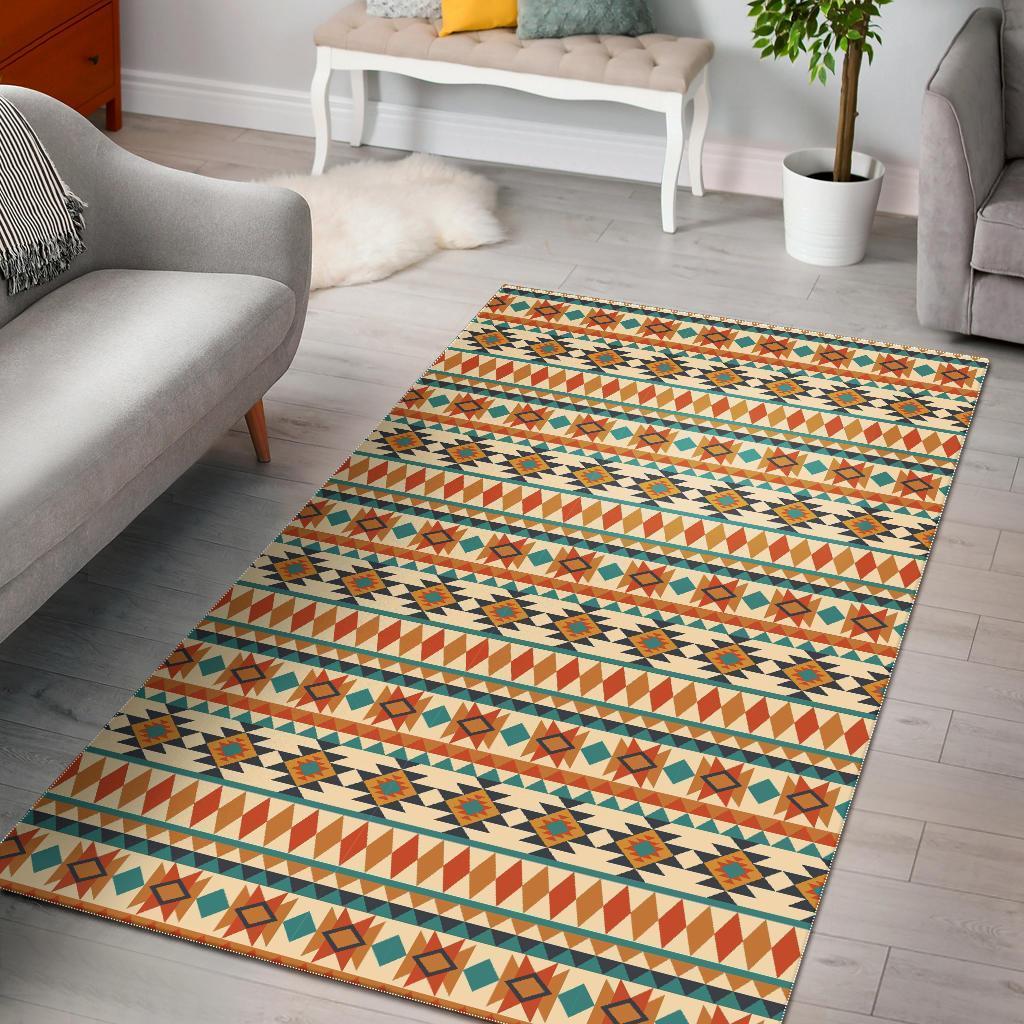 Tribal Native American Aztec Indians Navajo Print Floor Mat