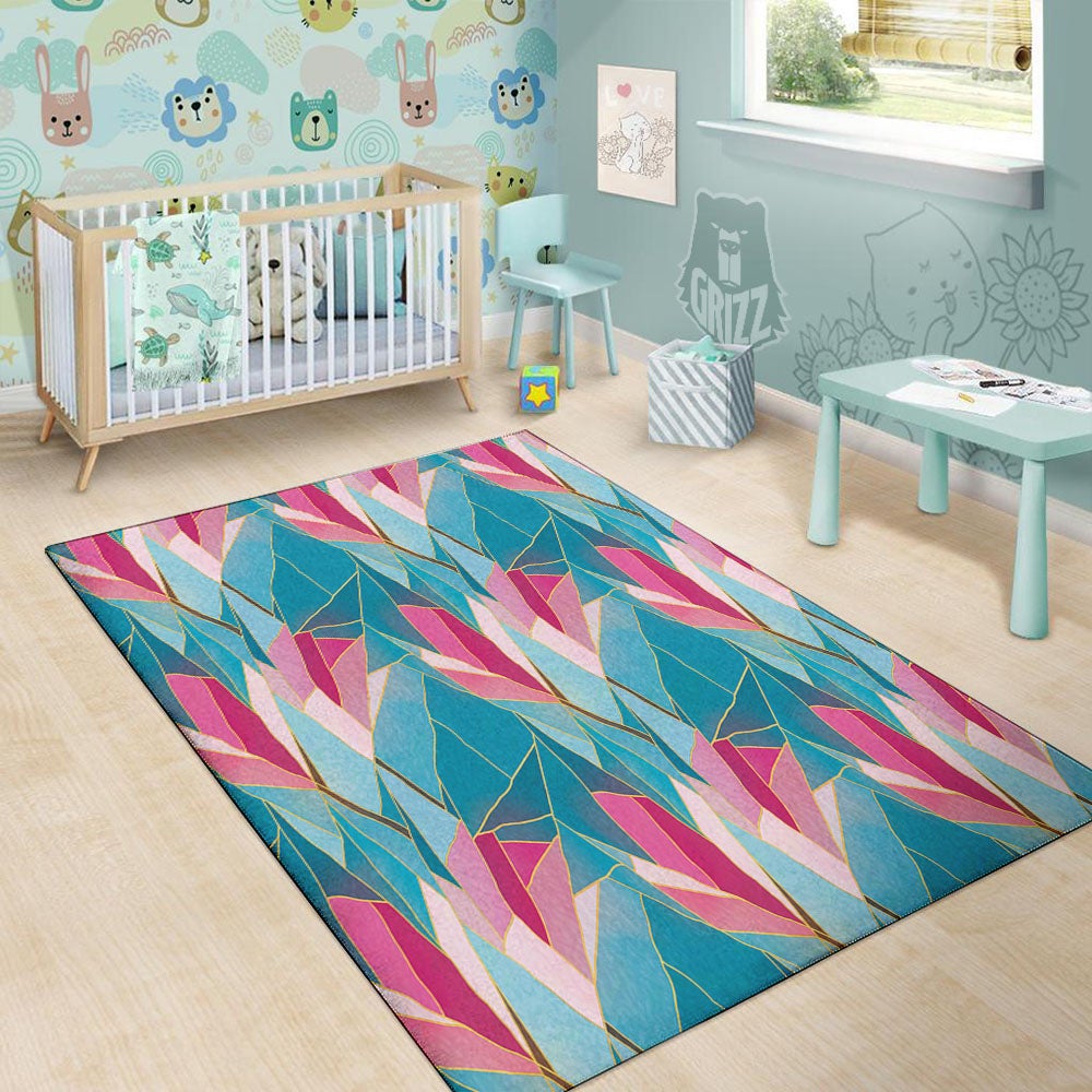 Tulip Polygon Print Pattern Floor Mat