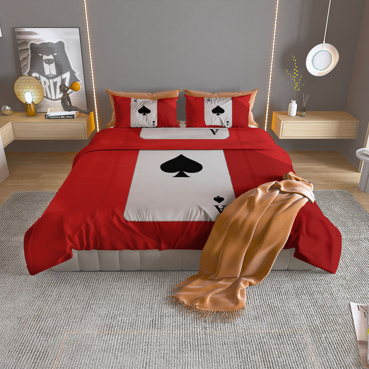 Ace Cards Print Duvet Cover Bedding Set