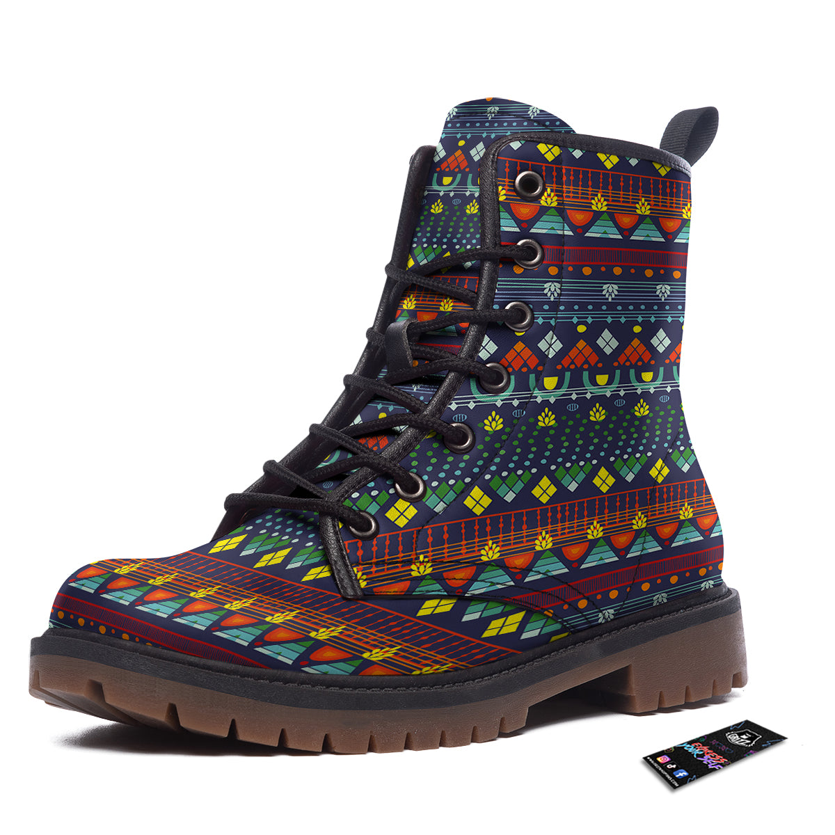 Adinkra Tribe African West Symbols Work Boots