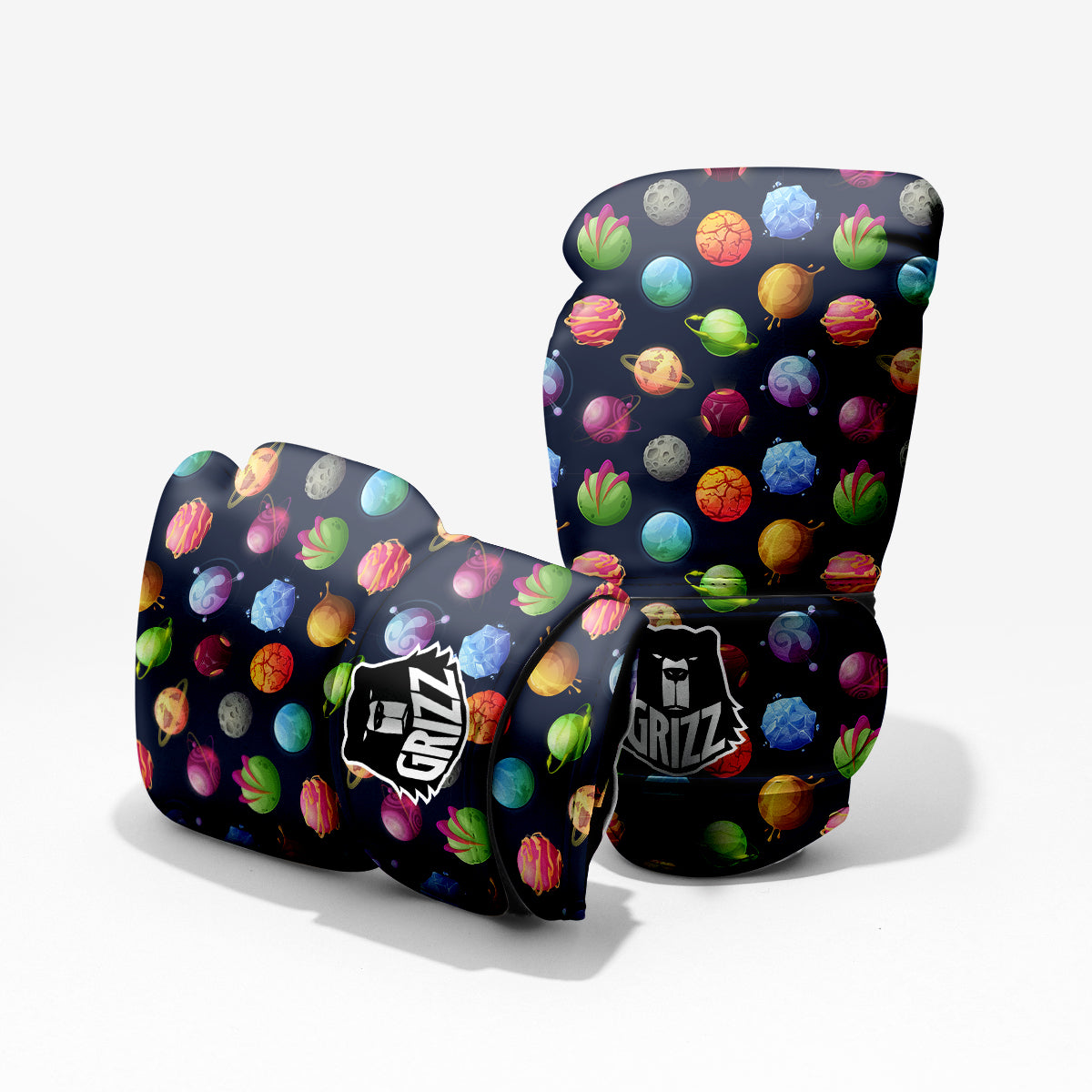 Alien Planets And Stars Print Pattern Pro Boxing Glove