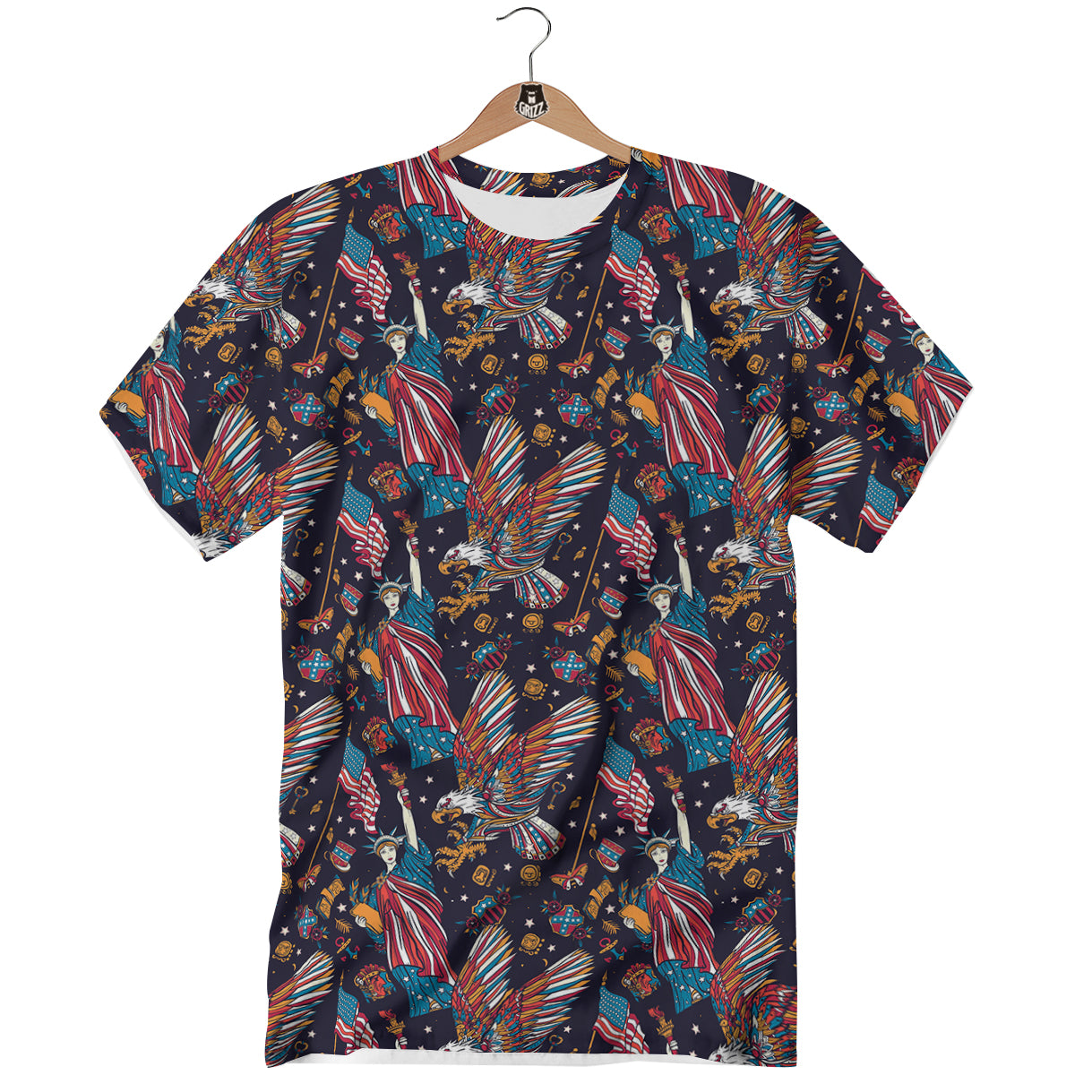 American Independence Day Print Pattern T-Shirt