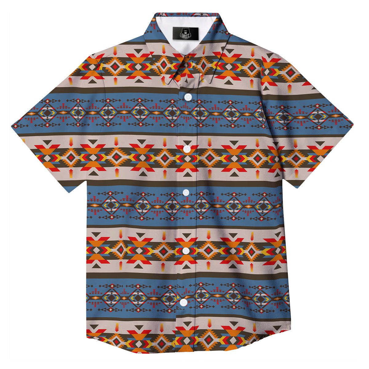 American Native Tribal Navajo Print Button Up Shirt – Grizzshopping