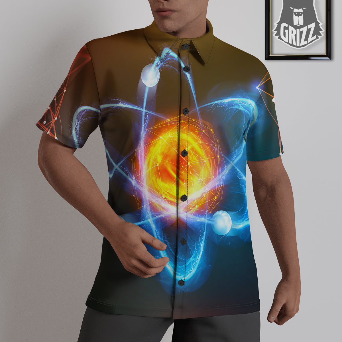 Atomic Structure Print Untucked Shirts