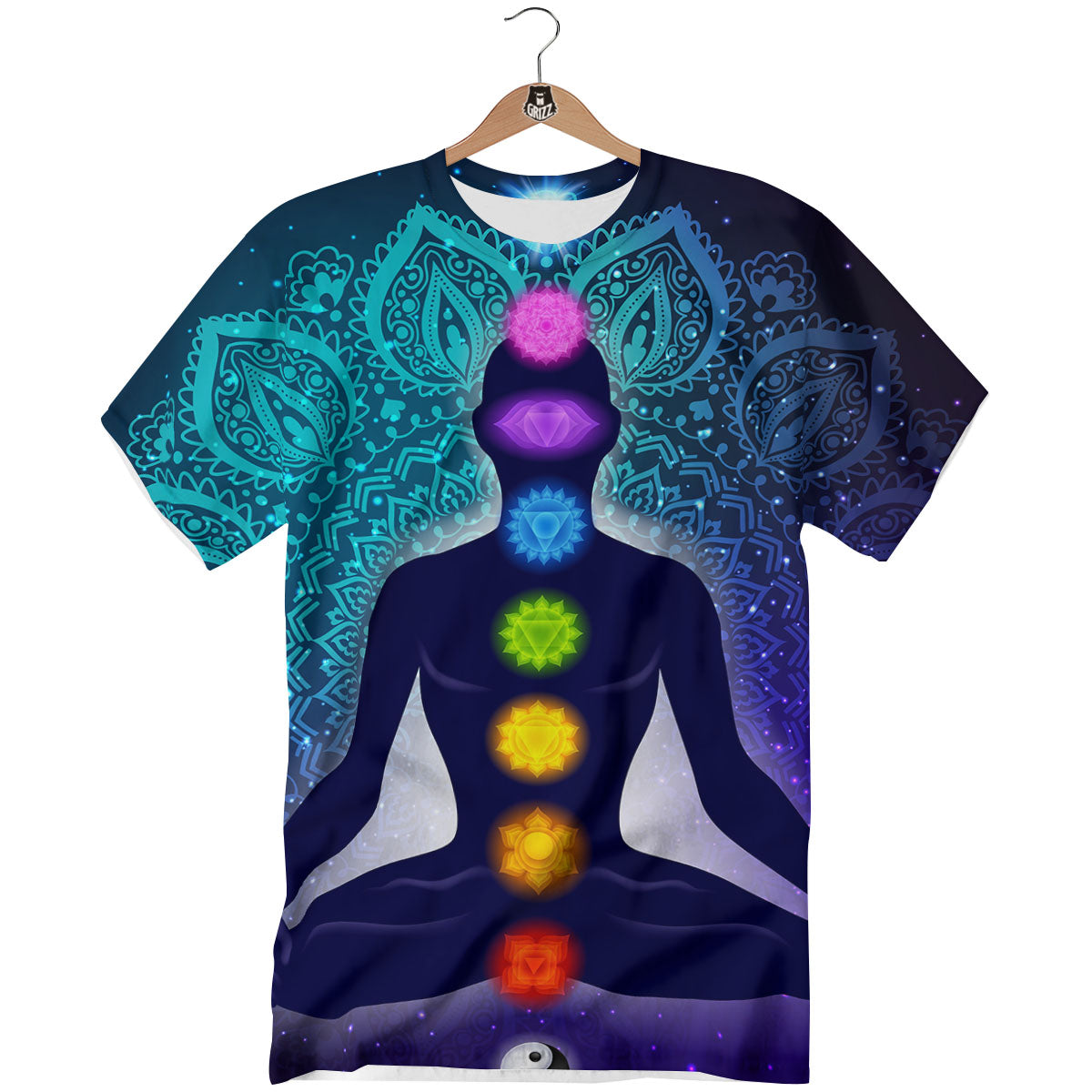 Aura Nine Chakras Print T-Shirt