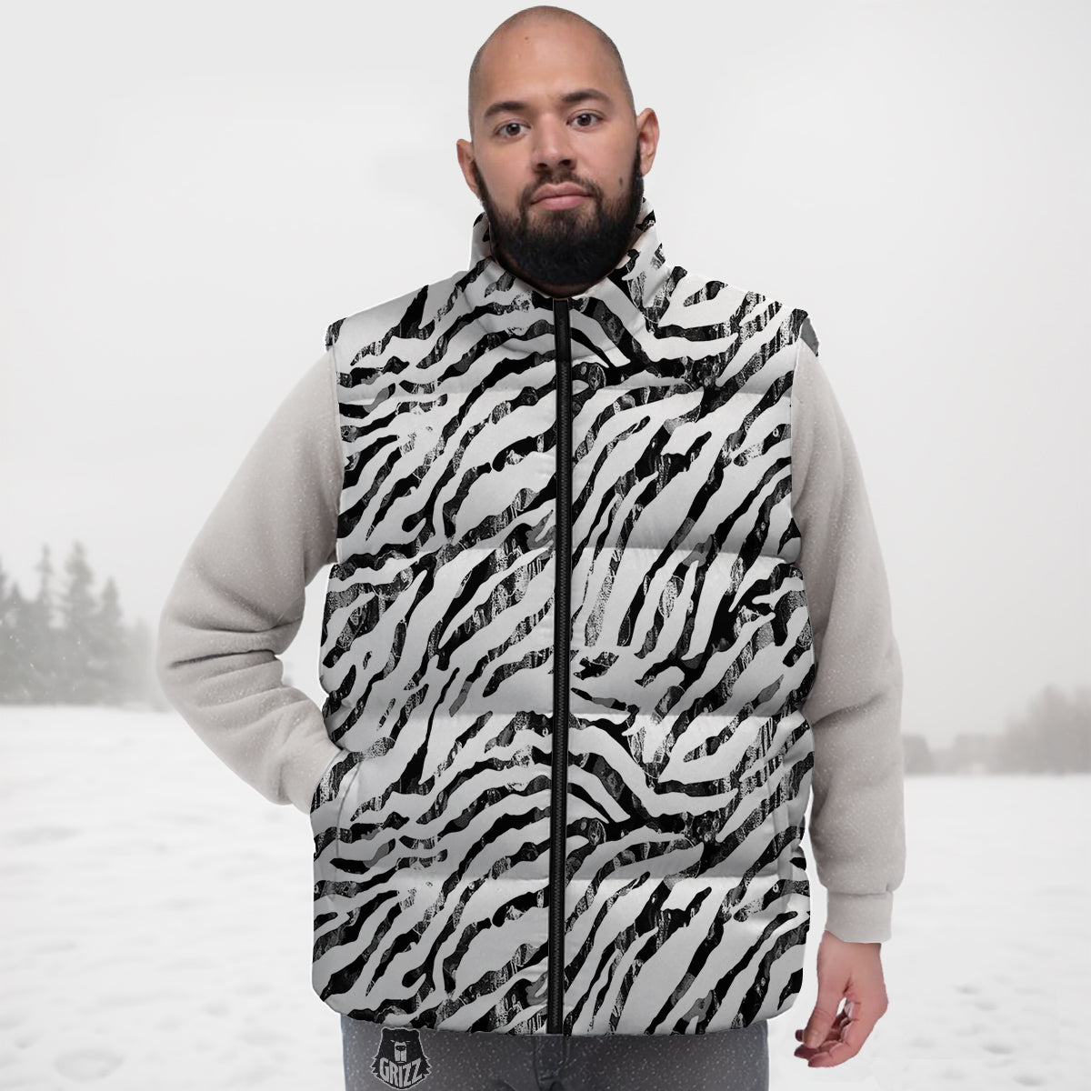 Aztec Tribal Indians Navajo Native American Print Down Vest