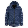 Bandana Blue Paisley Print Down Jacket