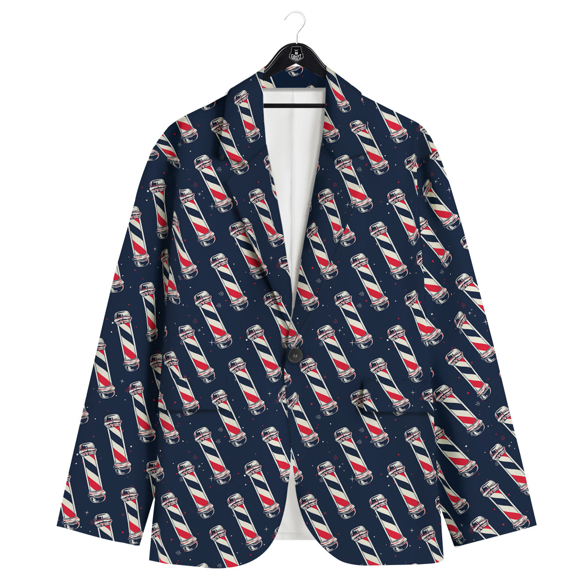 Barber Pole Print Pattern Men's Sport Coat