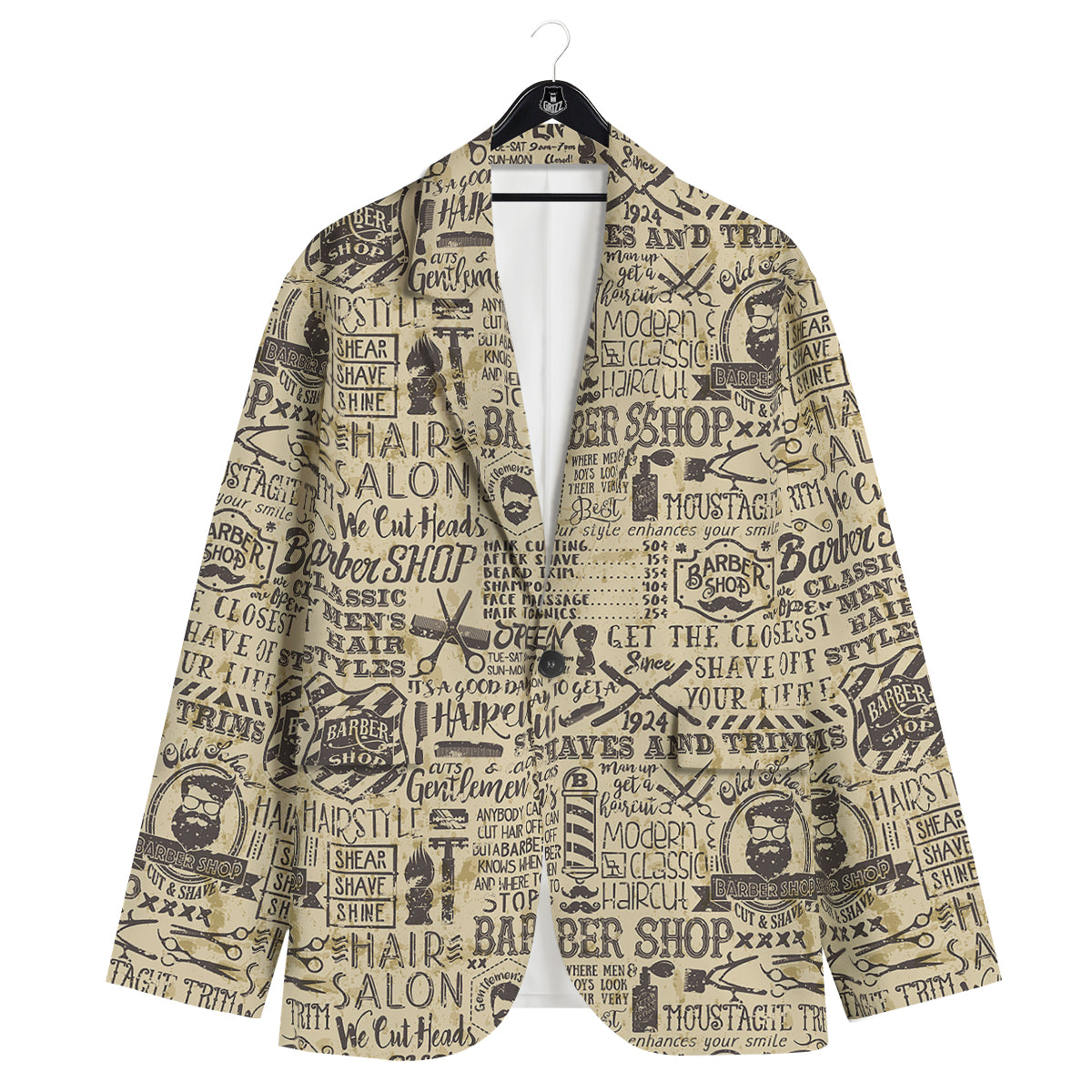 Barber Vintage Color Print Pattern Men's Sport Coat