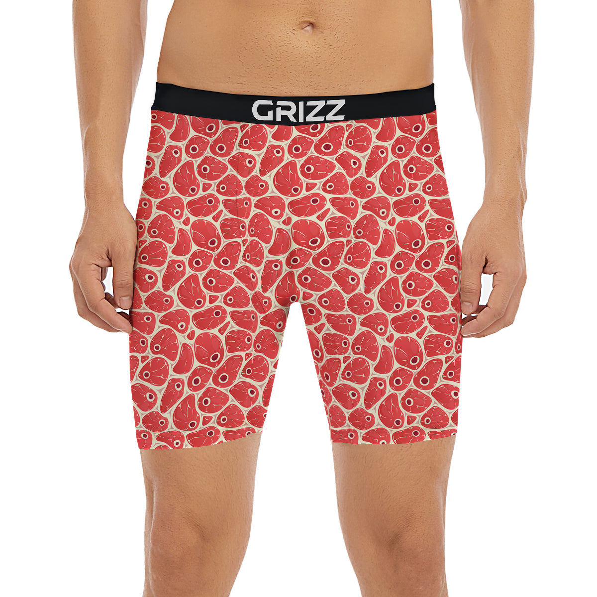 Beef Meat Print Pattern Boxer Briefs