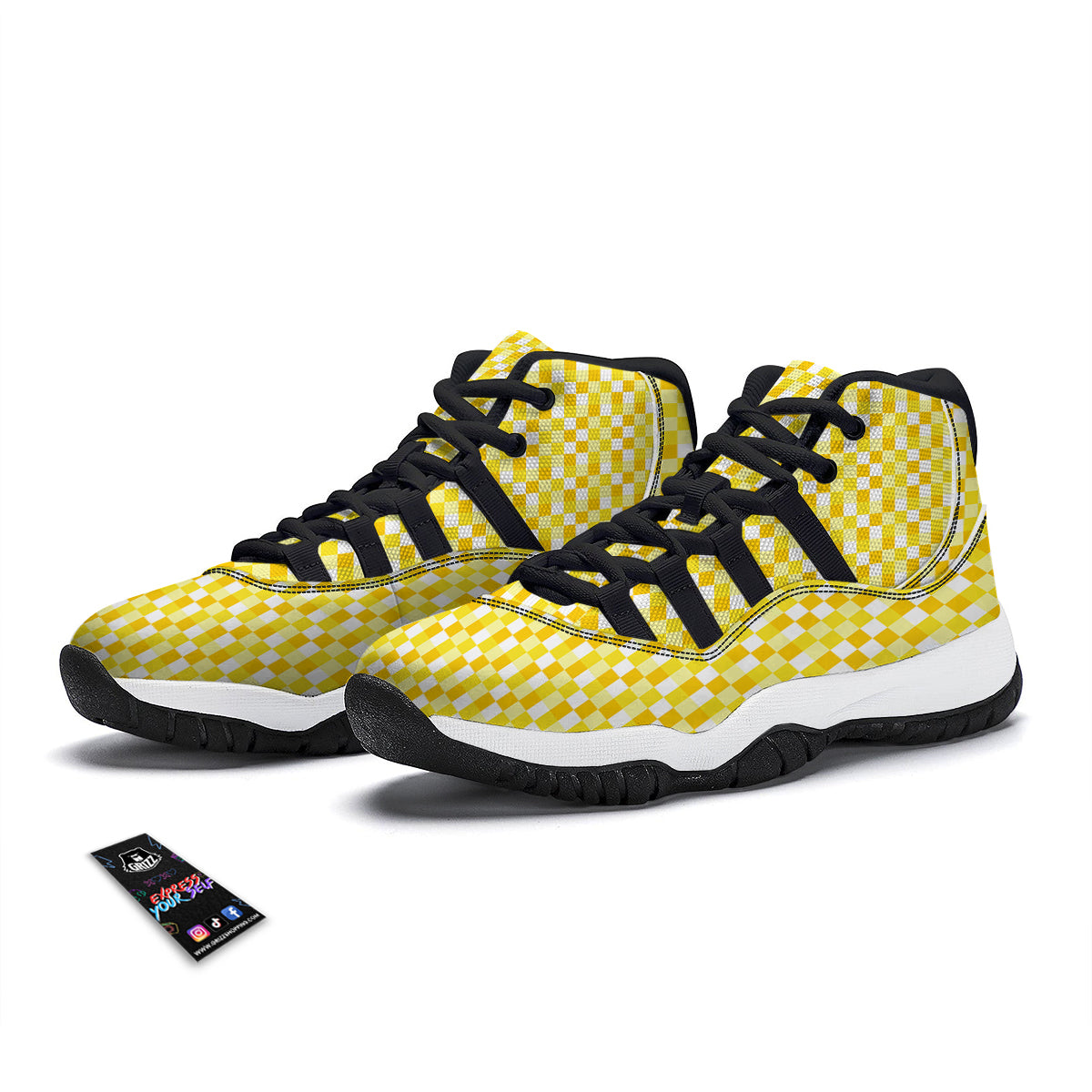 Black And White Skull Grunge Print Pattern Black Bball Shoes