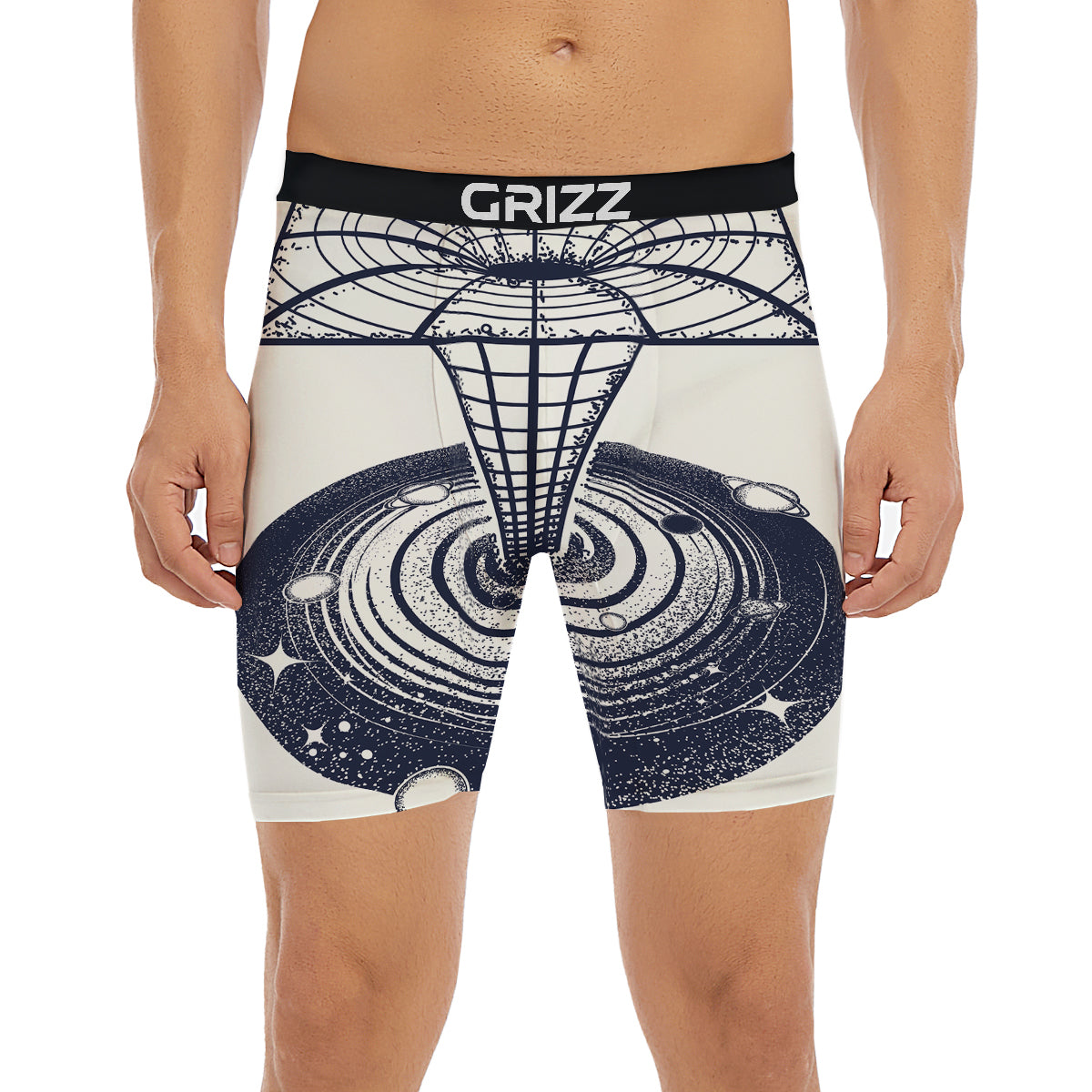 Black Hole Tattoo Print Boxer Briefs