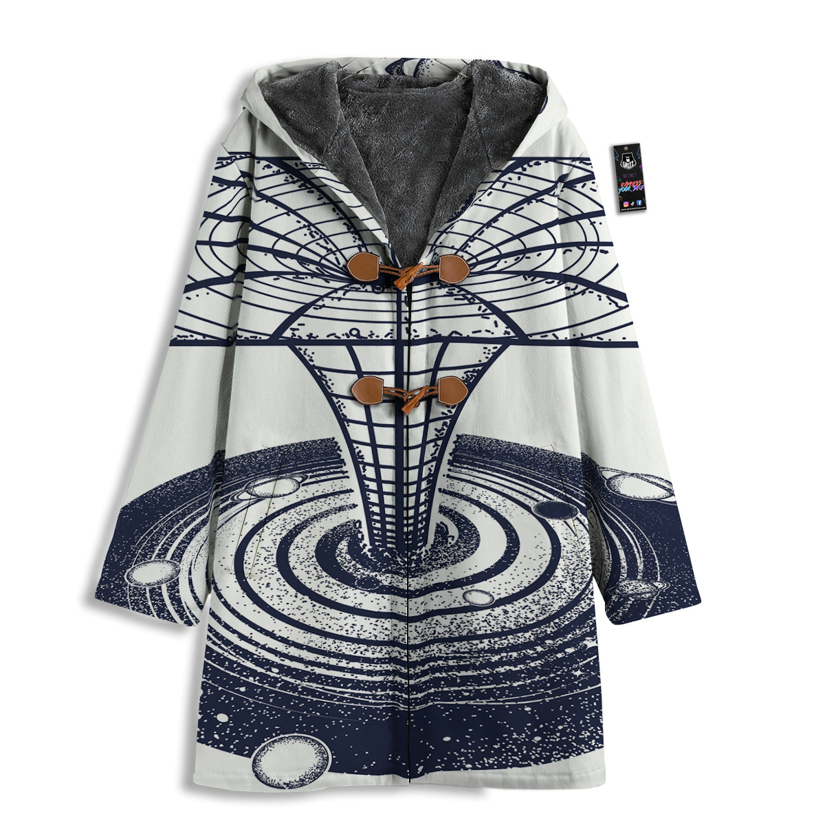 Black Hole Tattoo Print Men's Windbreaker Jacket