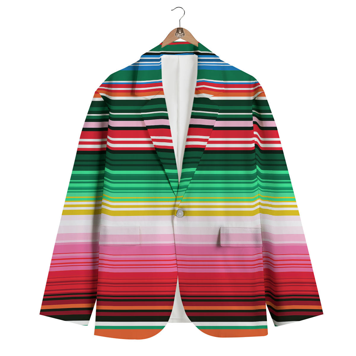 Blanket Mexican Serape Print Pattern Men's Blazer