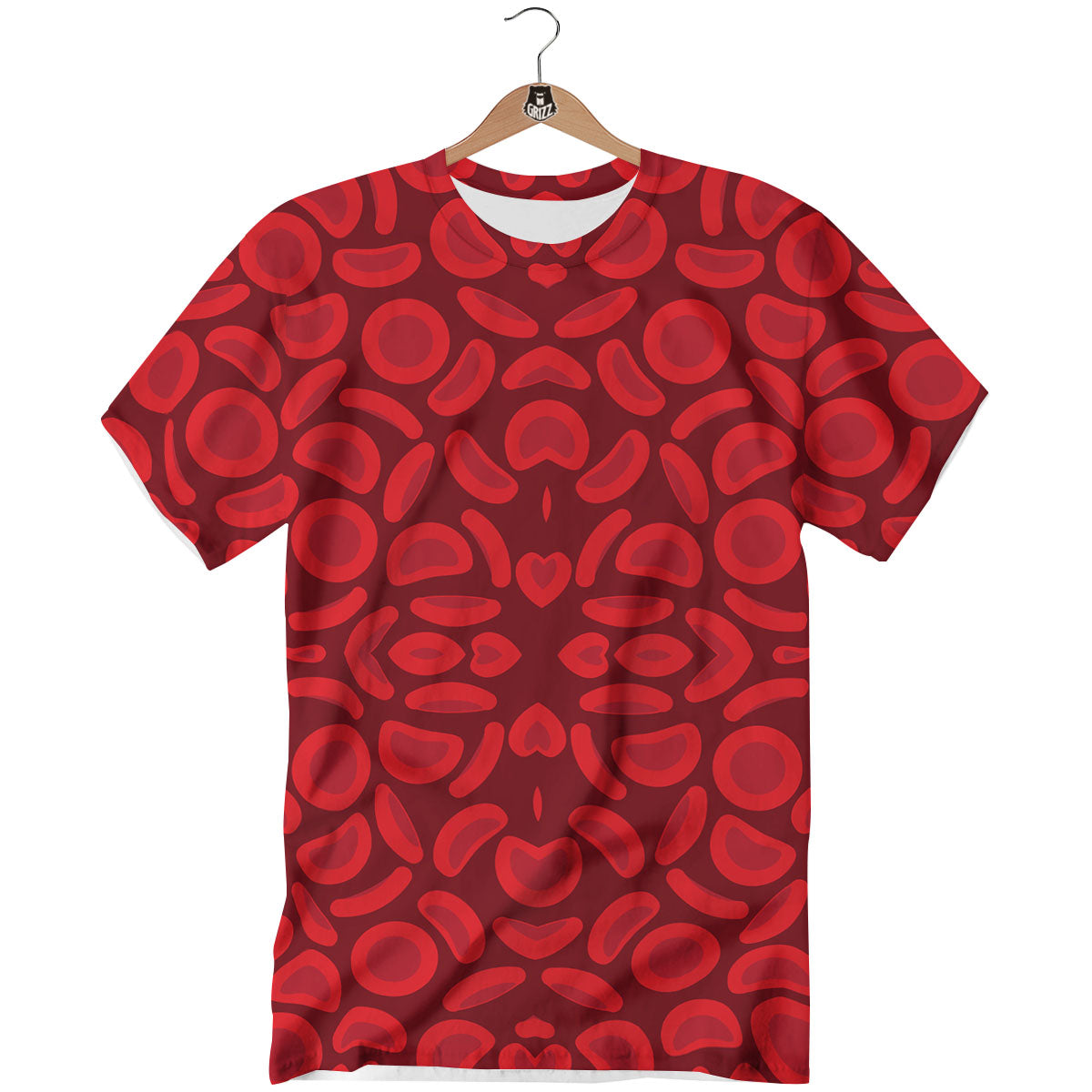 Blood Cells Red Print Pattern T-Shirt