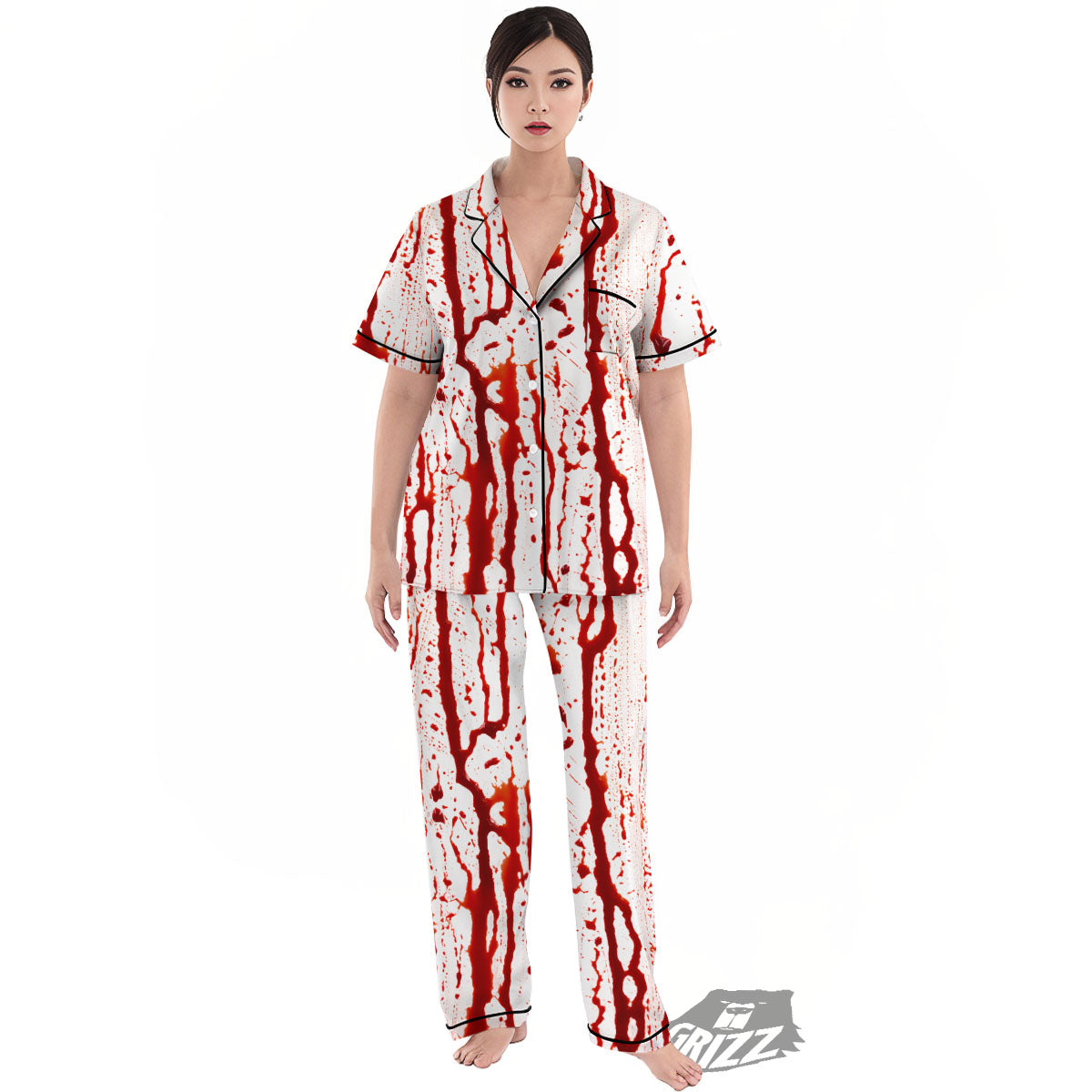 Blood Drip Print Women's Pajamas Set