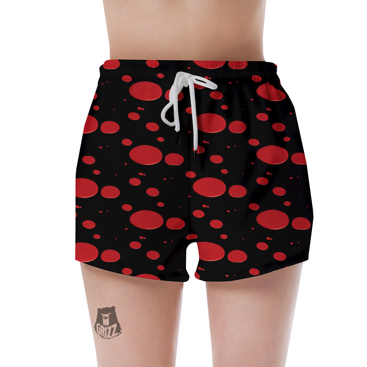 Blood Drop Red Print Pattern Women's Shorts