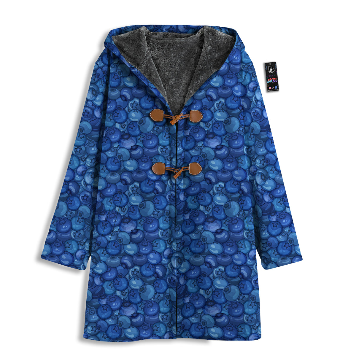 Blueberry Print Pattern Men's Windbreaker Jacket