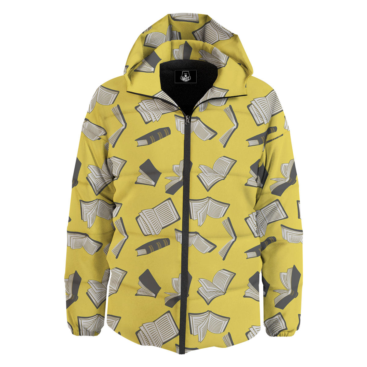 Books Pop Art Print Pattern Down Jacket