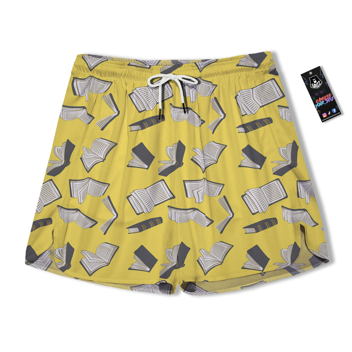 Books Pop Art Print Pattern Men's Running Shorts