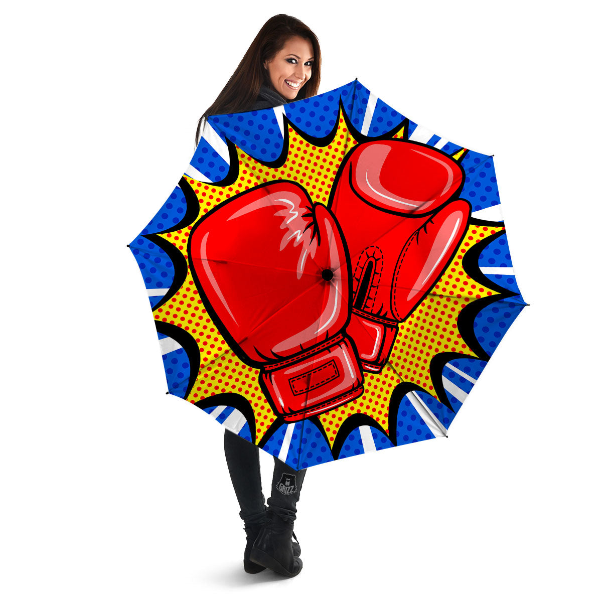 Boxing Gloves Pop Art Print Umbrella