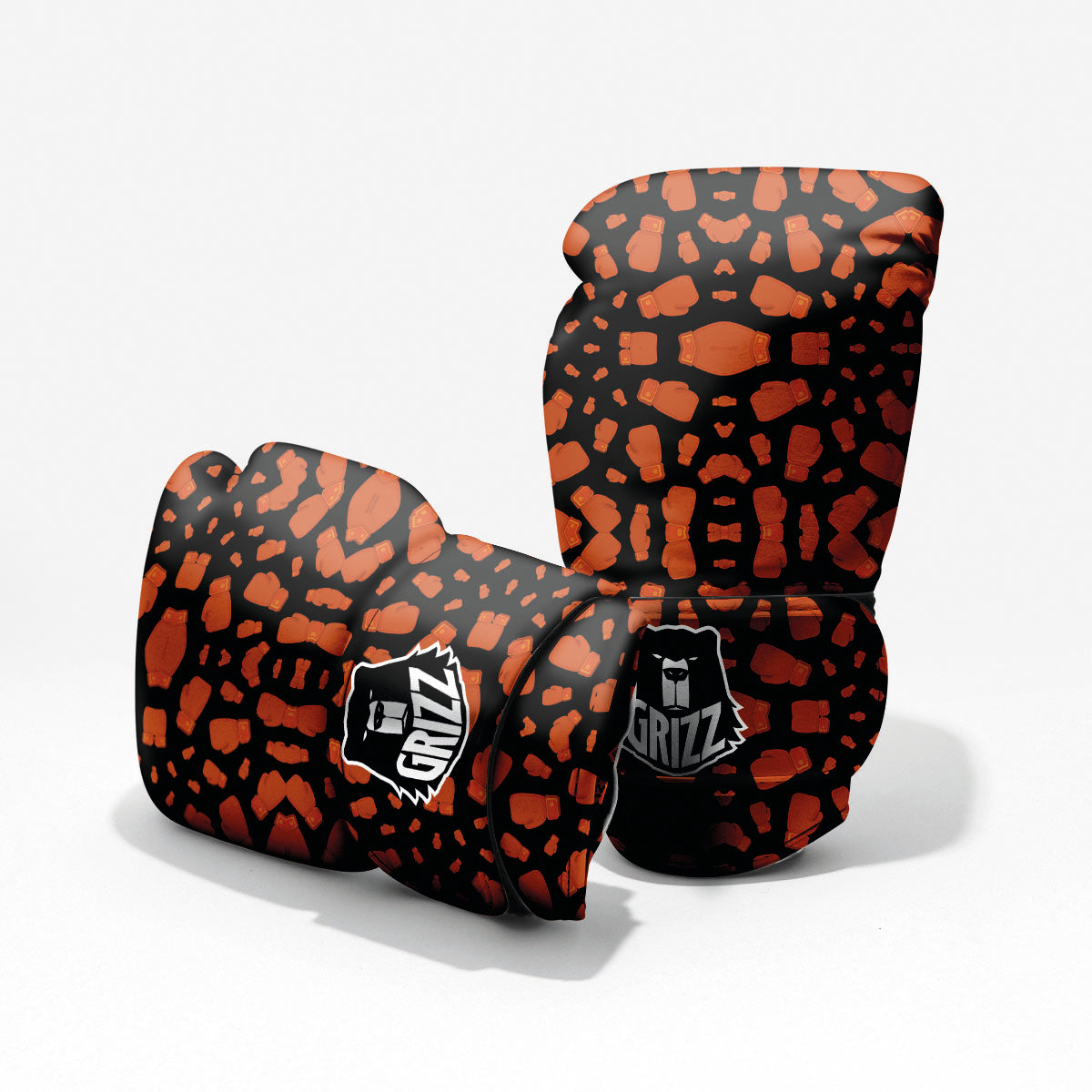 Boxing Gloves Print Pattern Pro Boxing Glove
