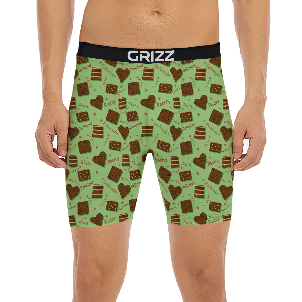 Brownie Delicious Print Pattern Boxer Briefs