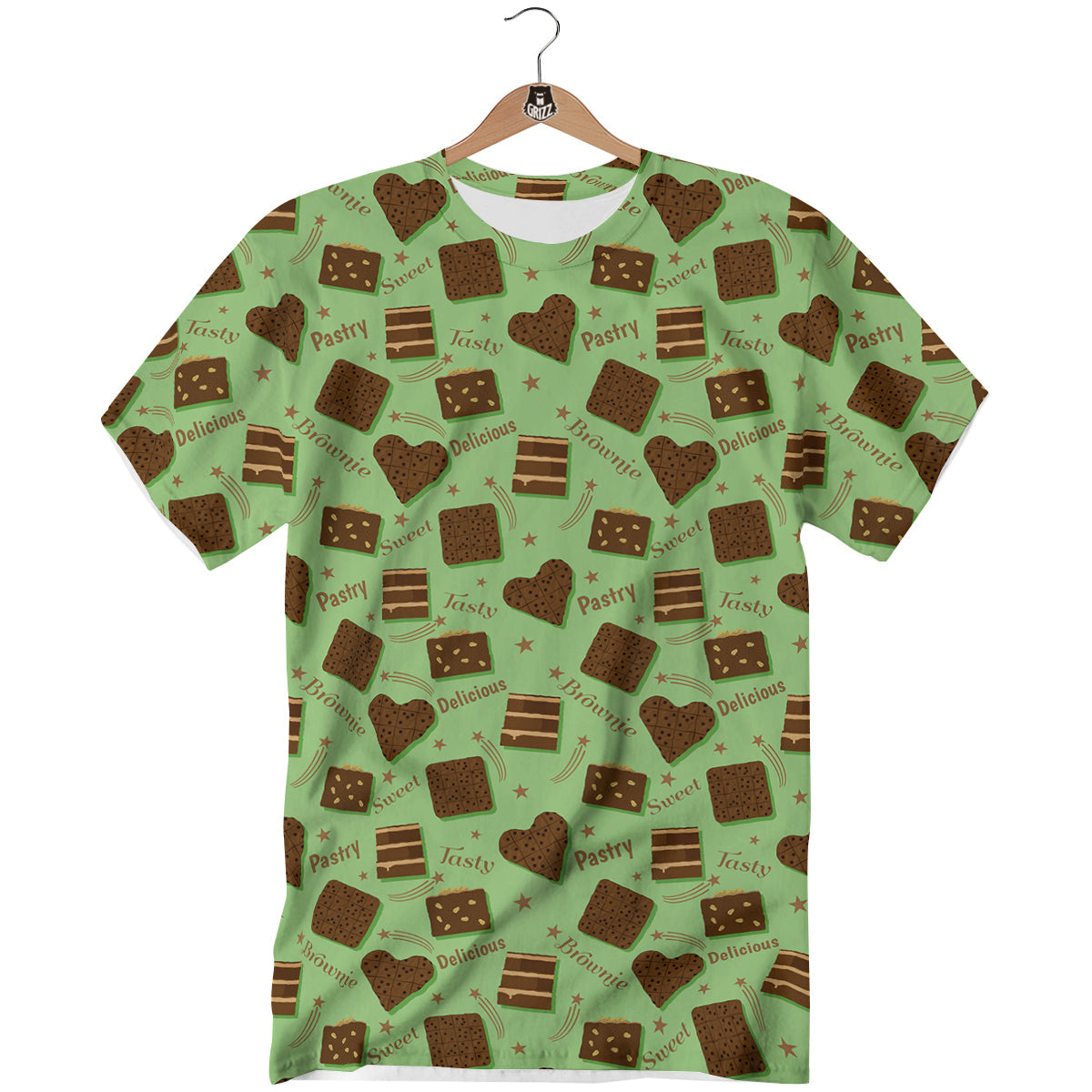 Brownie Delicious Print Pattern T-Shirt