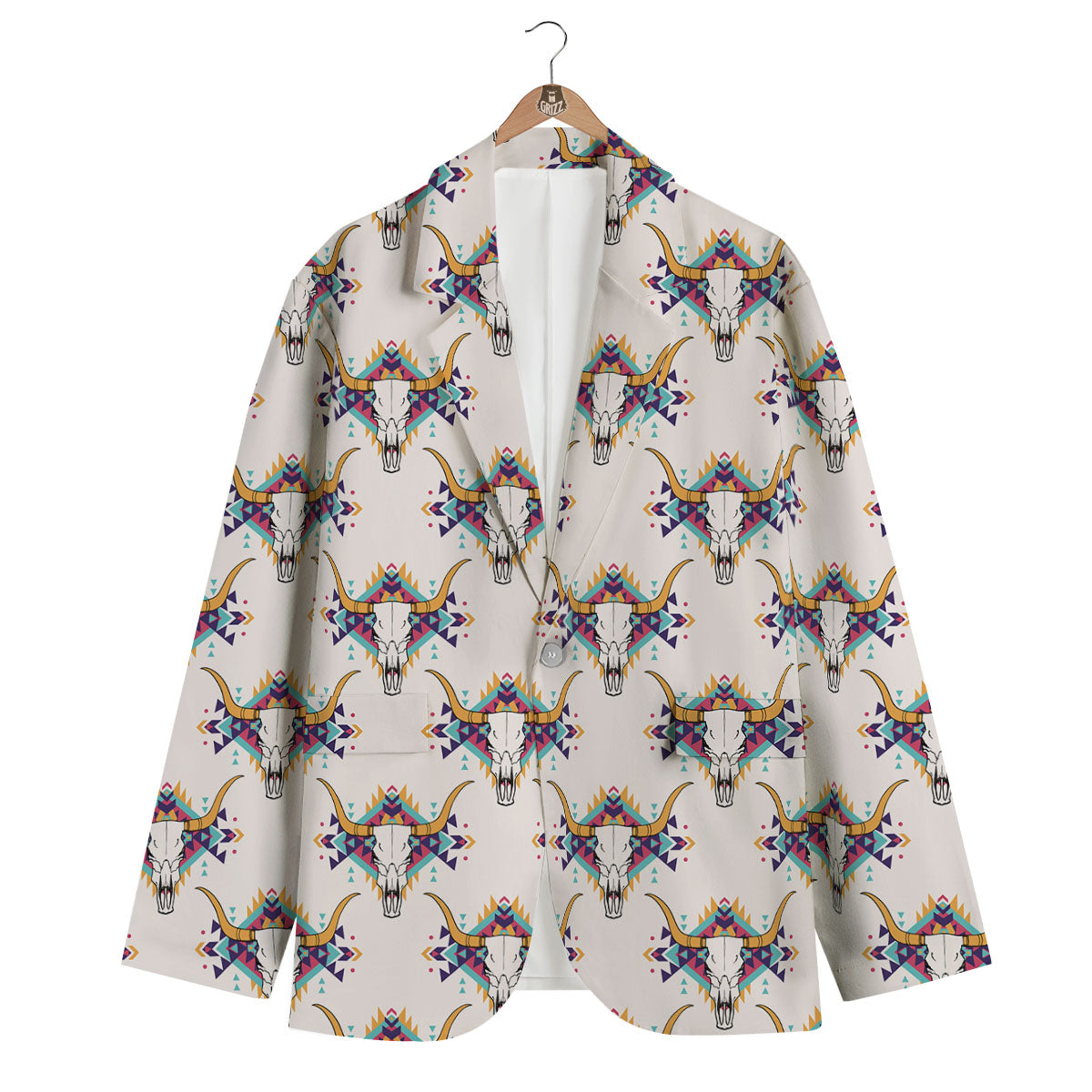 Buffalo Native Print Pattern Men's Blazer