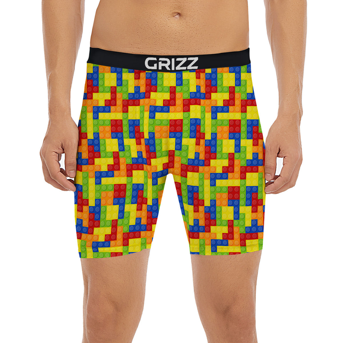 Building Blocks Colorful Print Pattern Boxer Briefs
