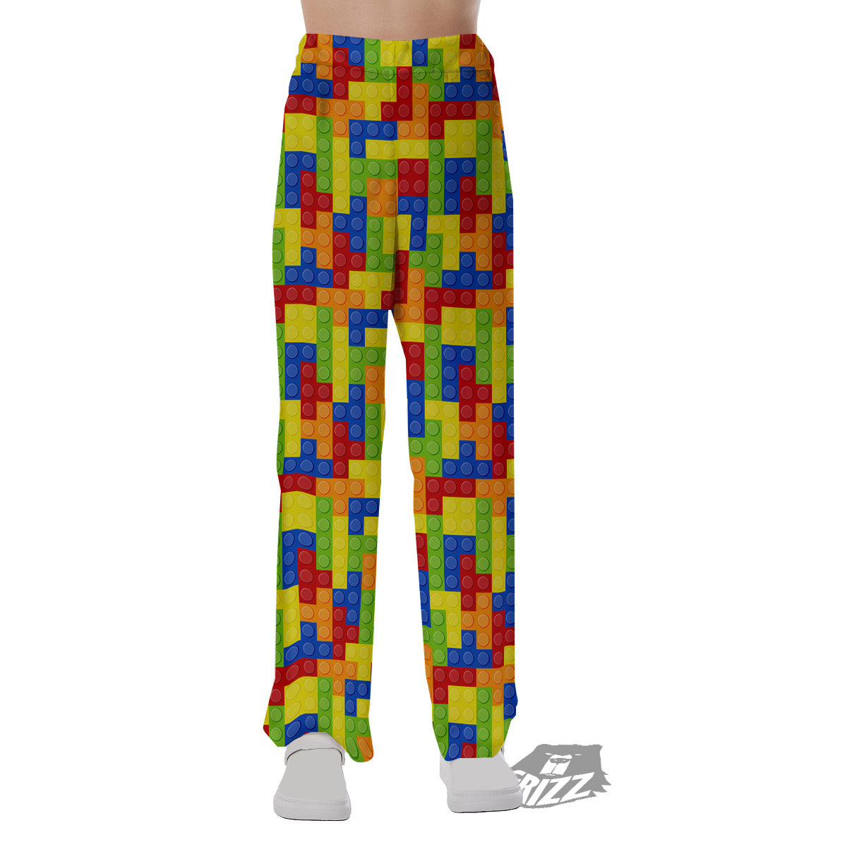 Building Blocks Colorful Print Pattern Pajama Pants