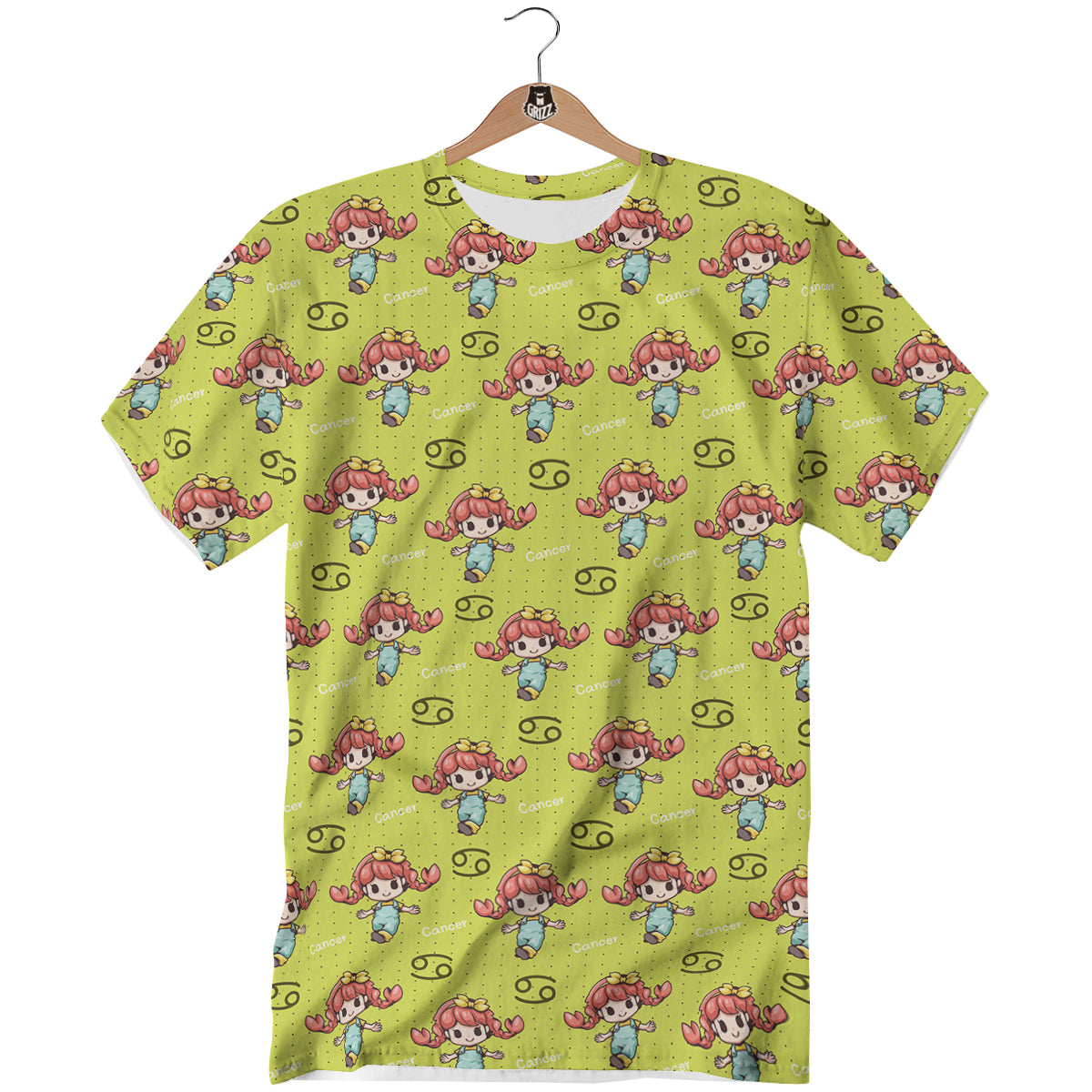 Cancer Cute Cartoon Print Pattern T-Shirt