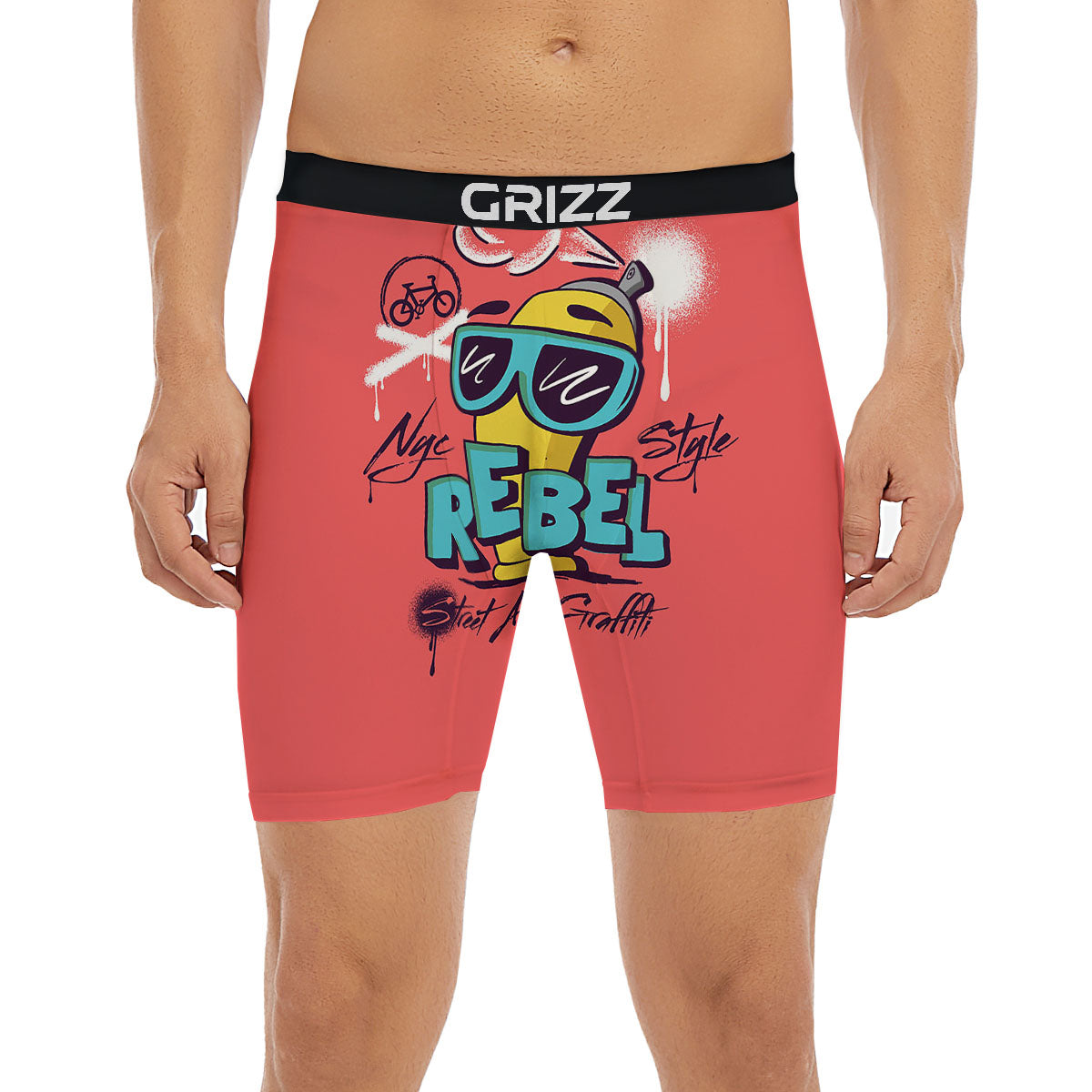 Characters Graffiti Cartoon Print Boxer Briefs