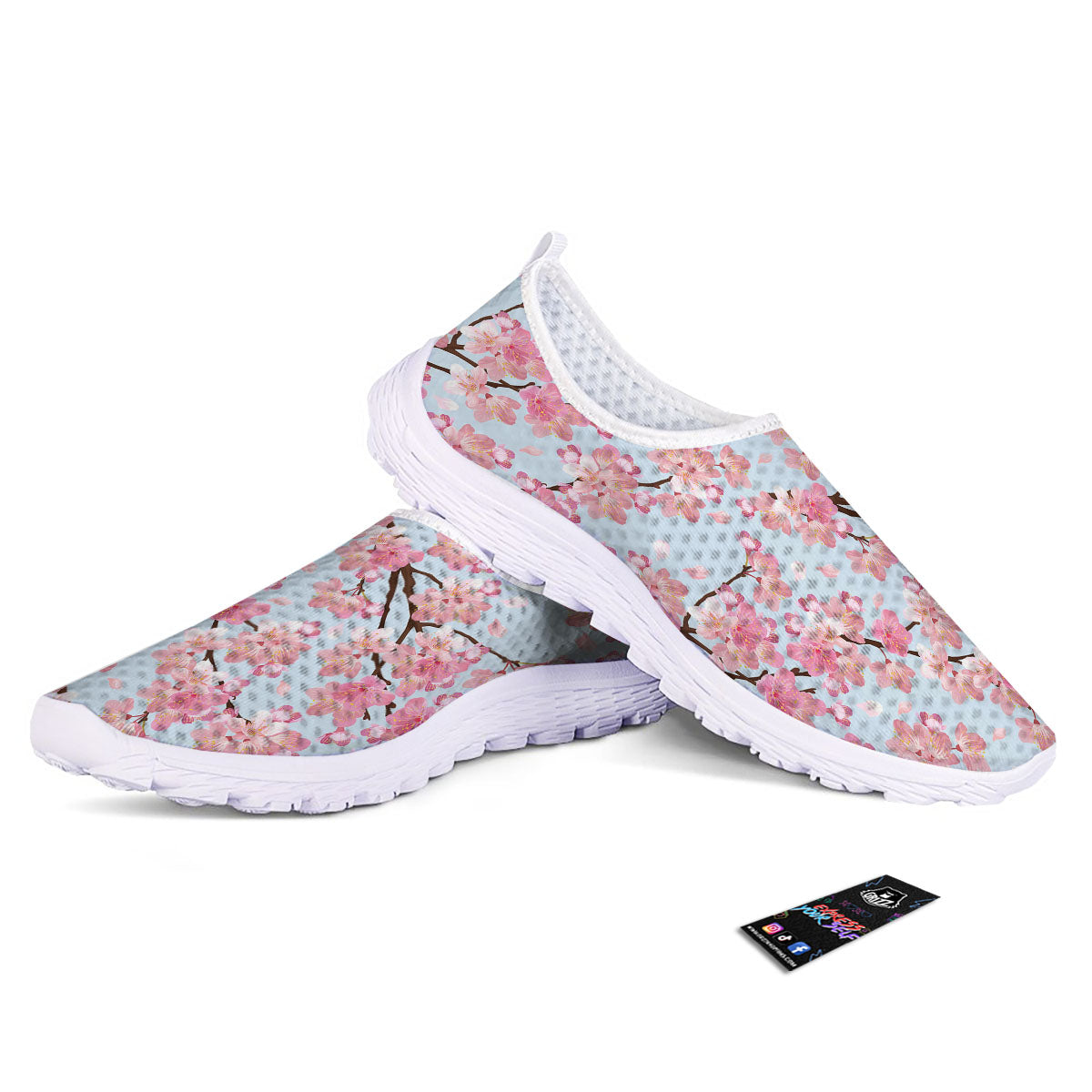 Cherry Blossom Tree Japanese Print Pattern Nurse Shoes