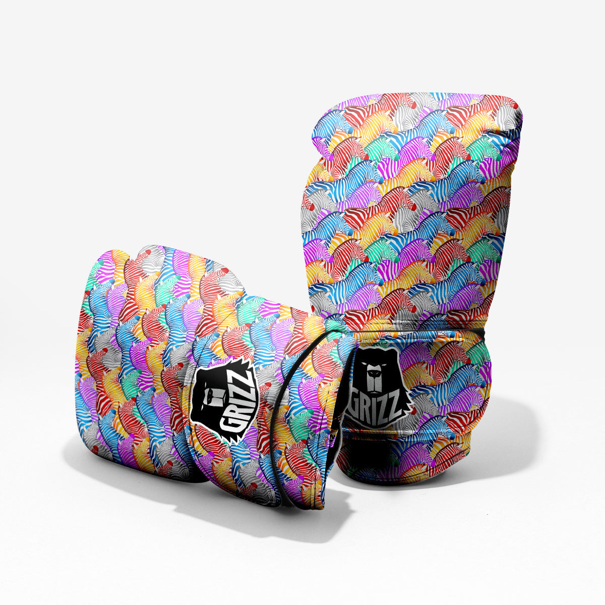 Colorful Zebra Print Pattern Pro Boxing Glove