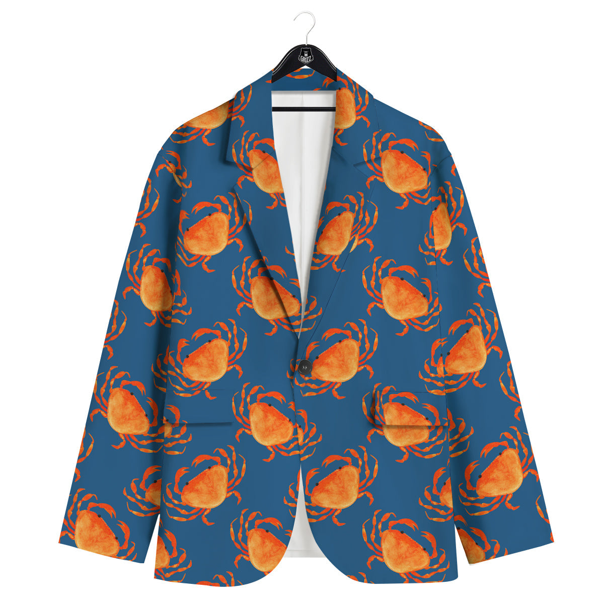 Crab Watercolor Print Pattern Men's Sport Coat