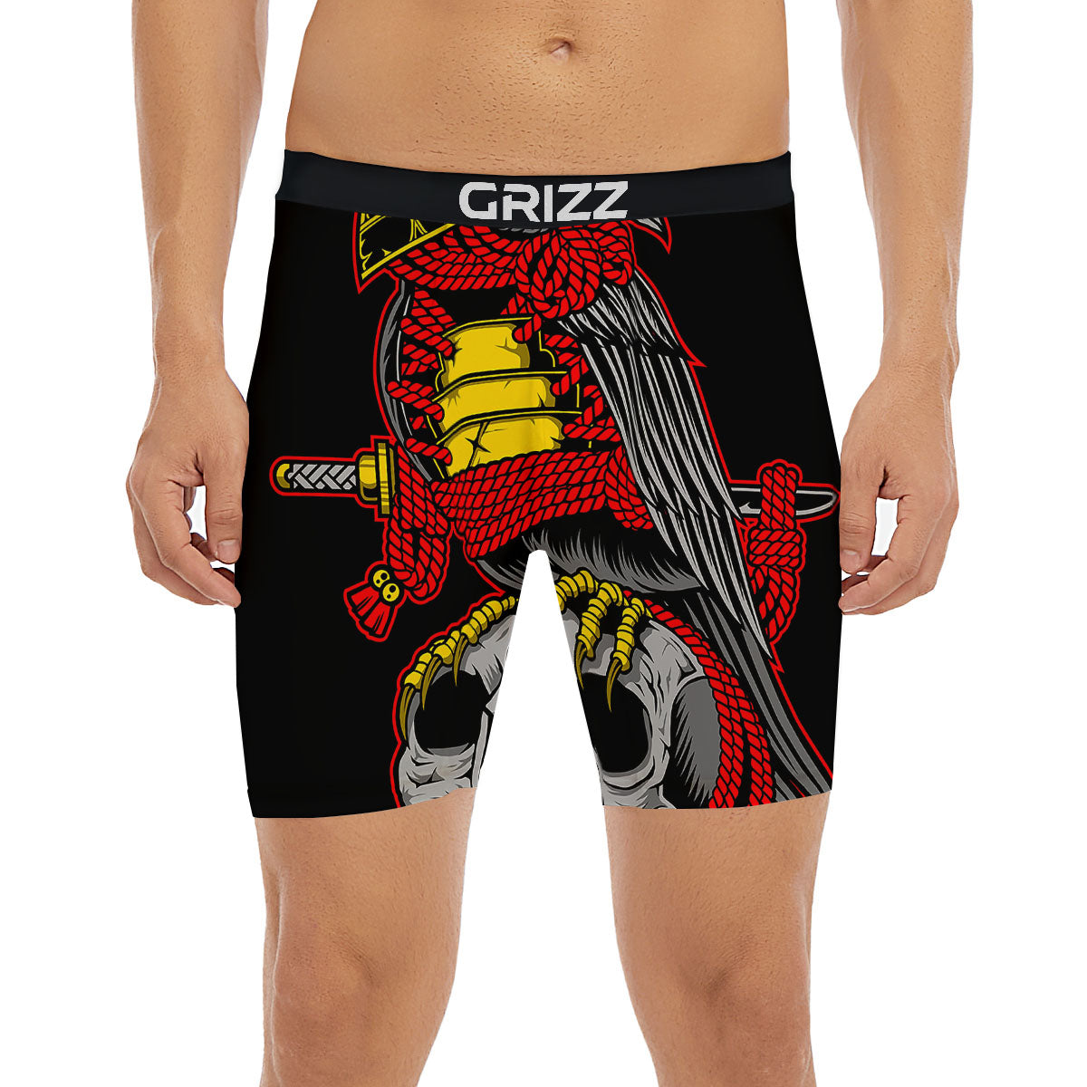 Crow And Samurai Print Boxer Briefs
