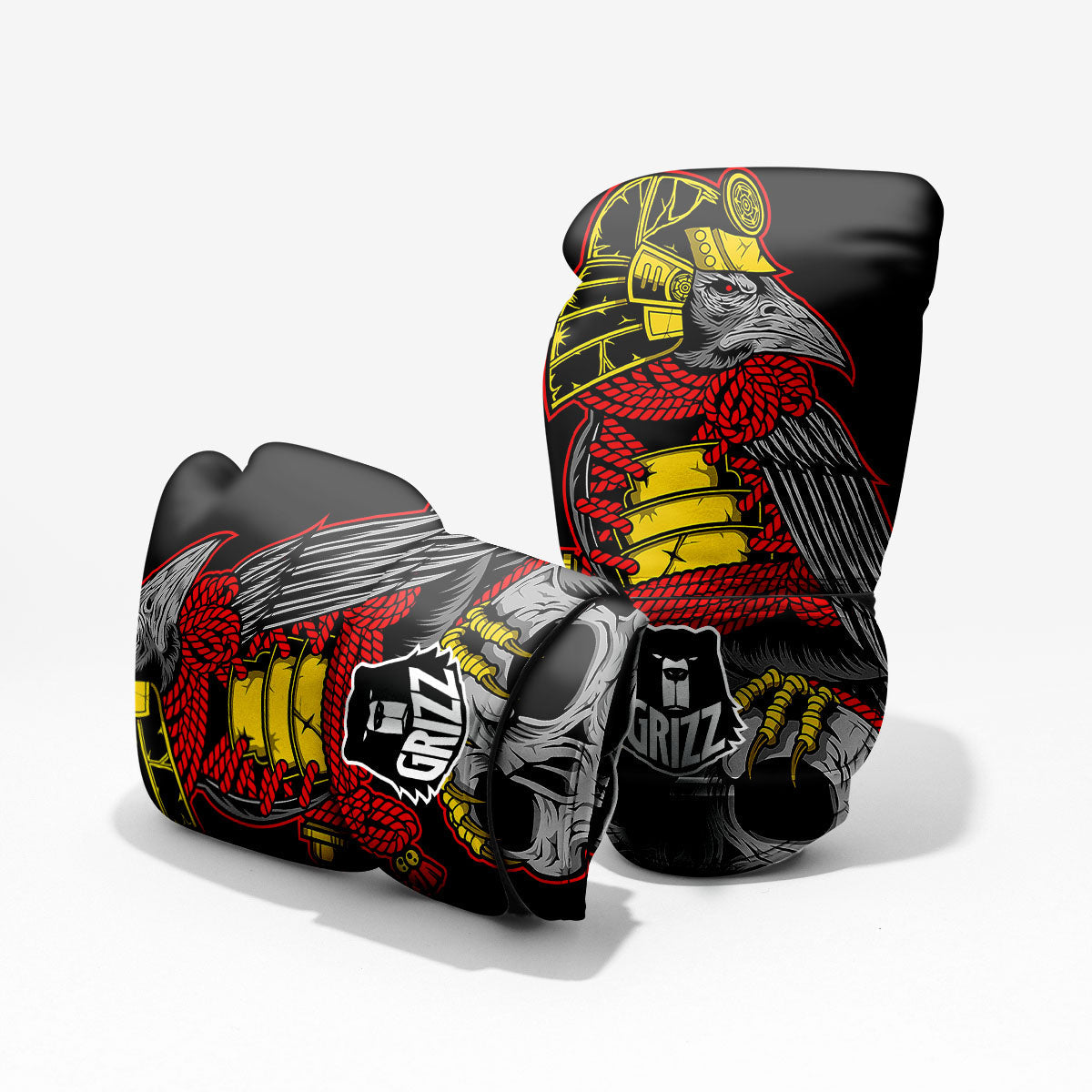 Crow And Samurai Print Pro Boxing Glove