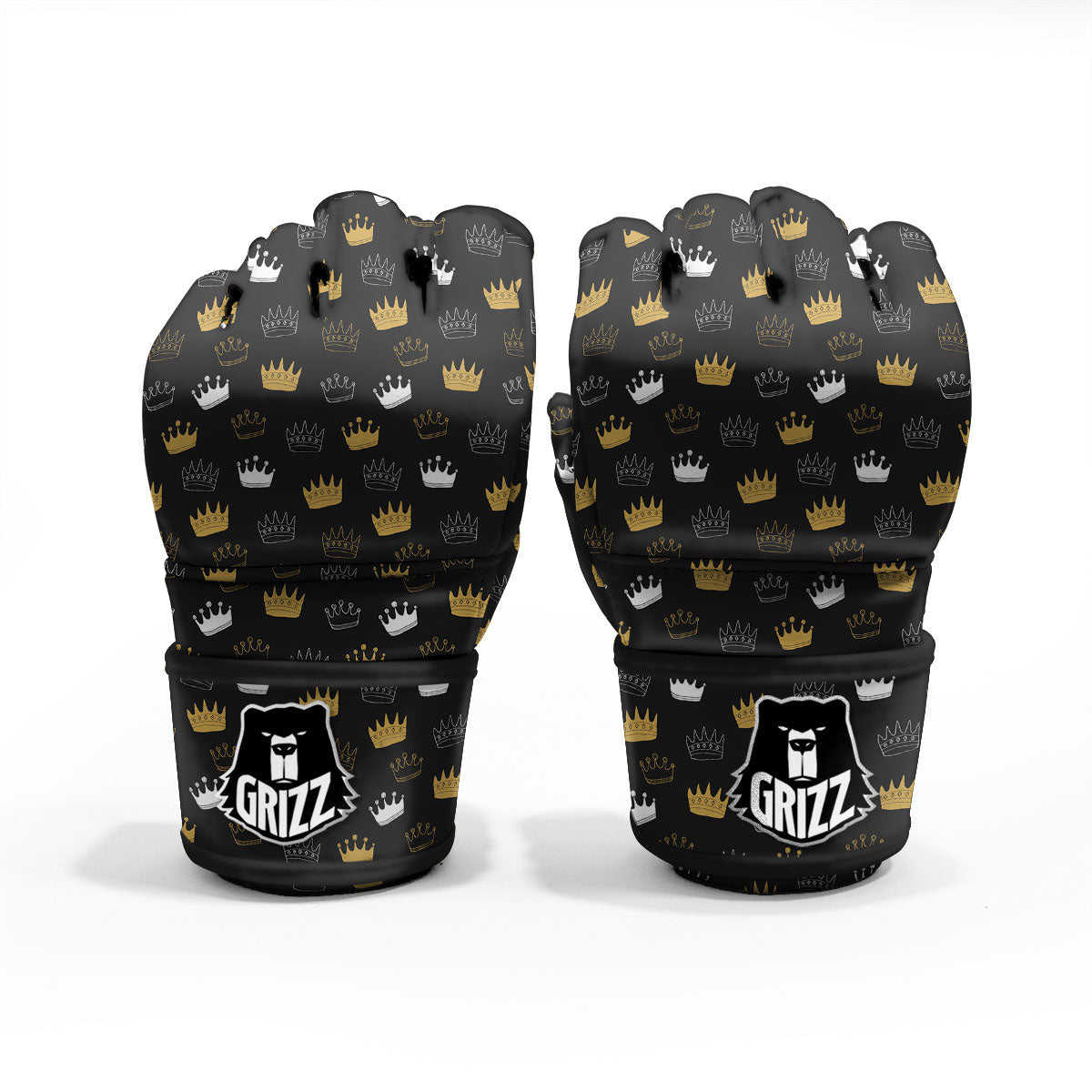 Crown Doodle Print Pattern MMA Gloves