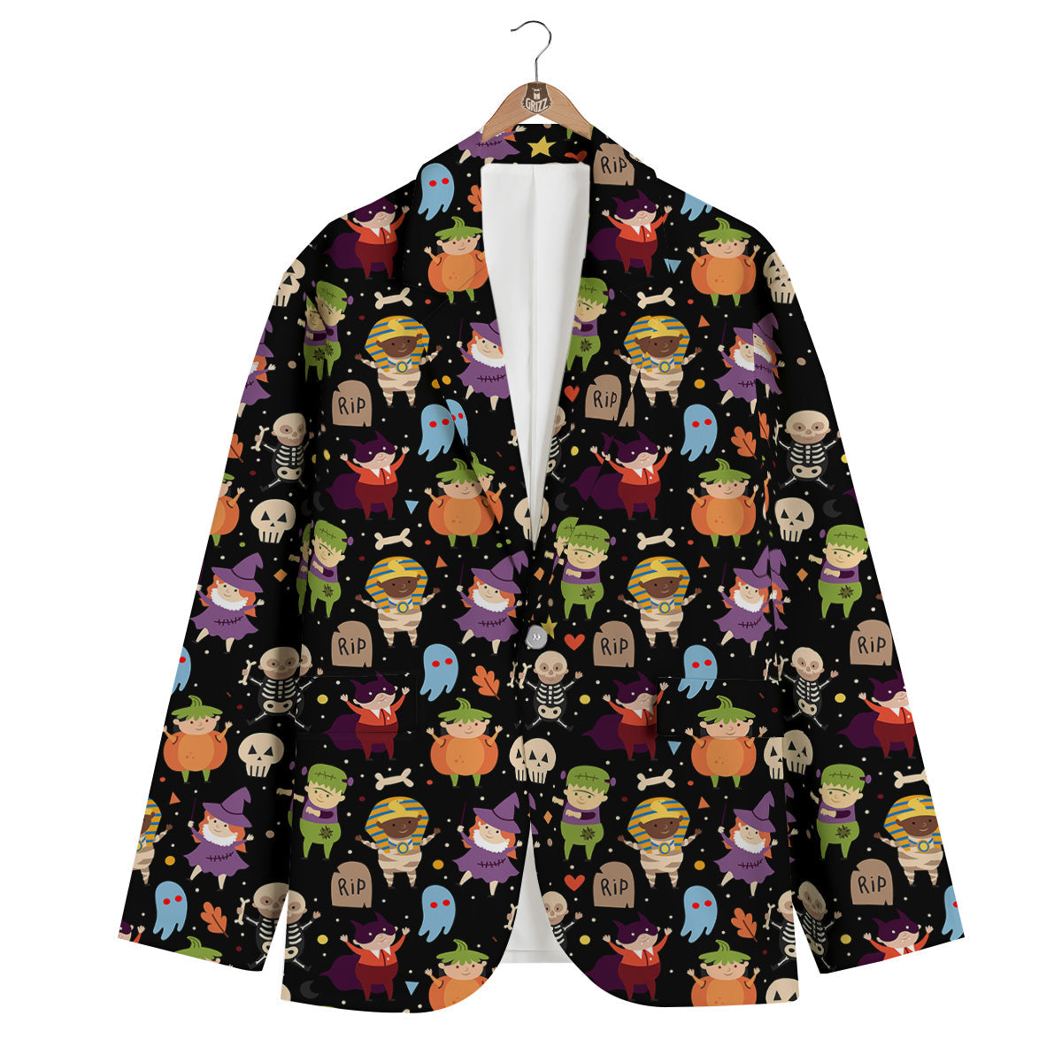 Cute Children Halloween Print Pattern Men's Blazer