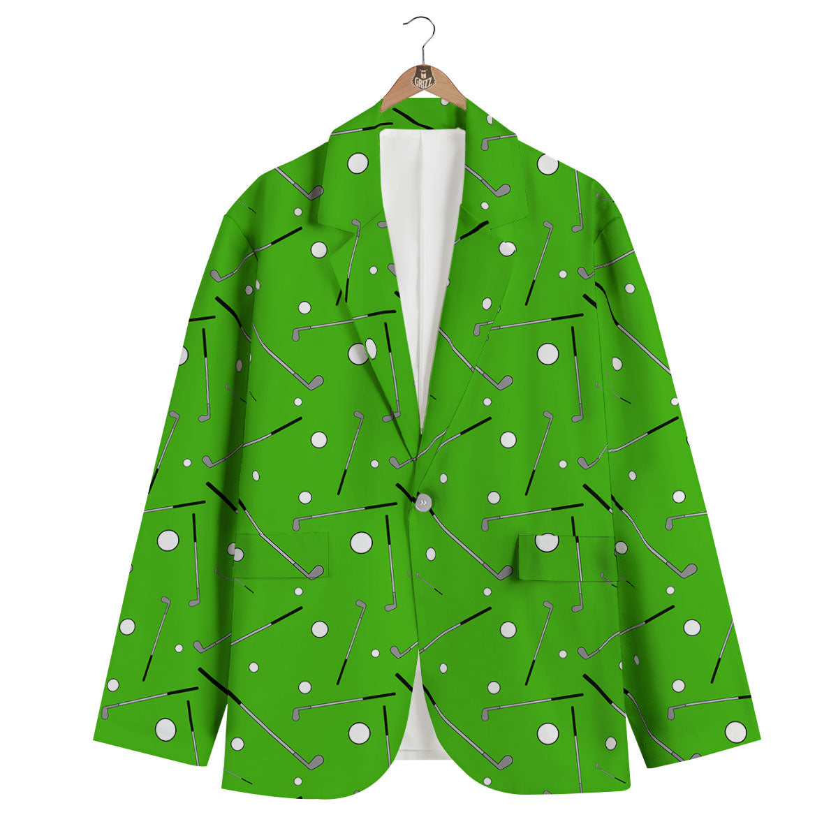 Cute Golf Print Pattern Men's Blazer